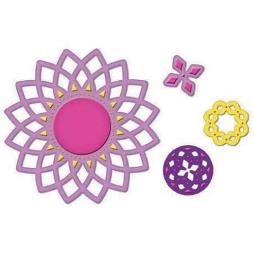 Набор ножей для вырубки Spellbinders Shapeabilities "Лотос" 4 шт, Узор 1 - 2,54х2,54 см