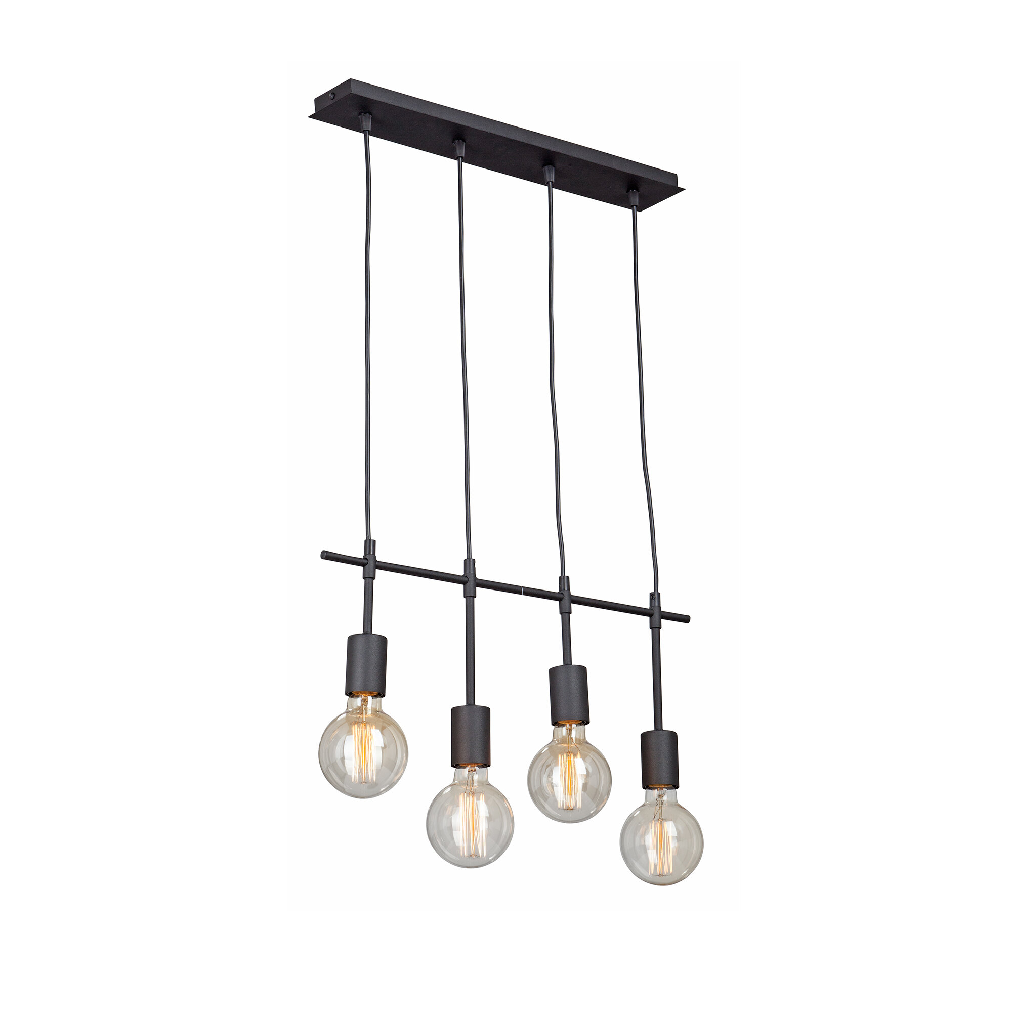 Подвес Vitaluce V4971-1/4S , 4 лампы 12м2, Е27, 40Вт, цвет чёрный матовый. %Распродажа!%