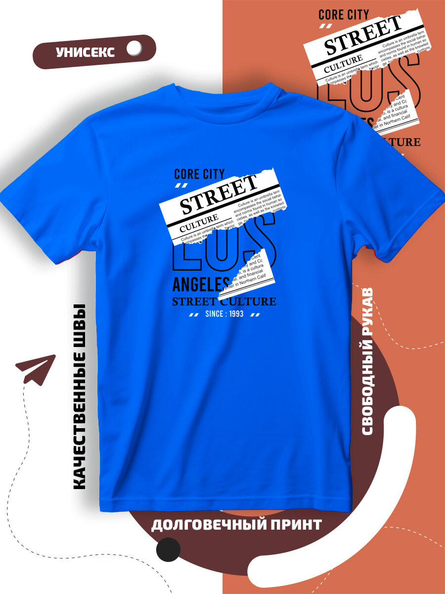 Футболка с принтом надпись Лос Анджелес газета