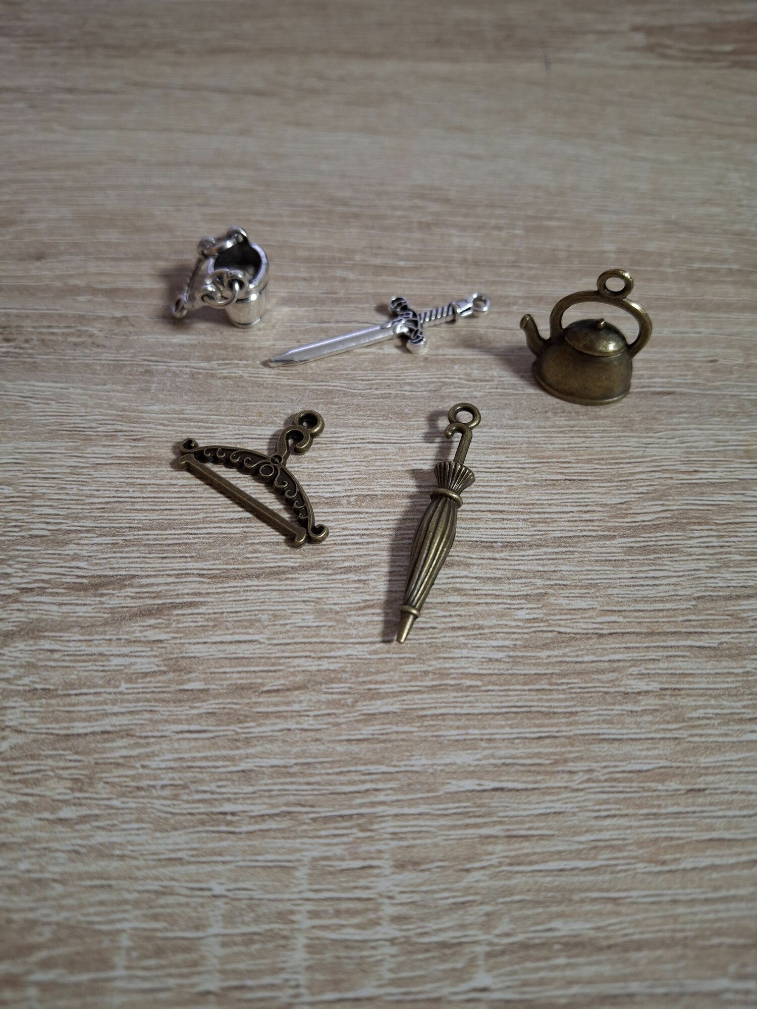 Набор миниатюр для ватной игрушки, куклы, 5 шт, металл