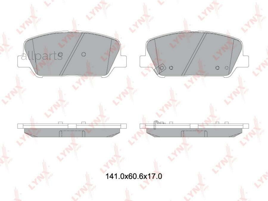 LYNXAUTO BD3631 Колодки тормозные дисковые | перед |