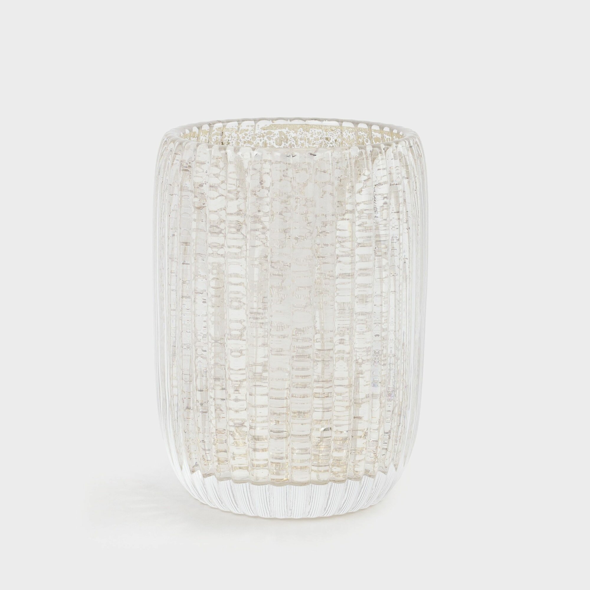 Стакан для ванной комнаты, 10 см, стекло, золотистый, Patina rib