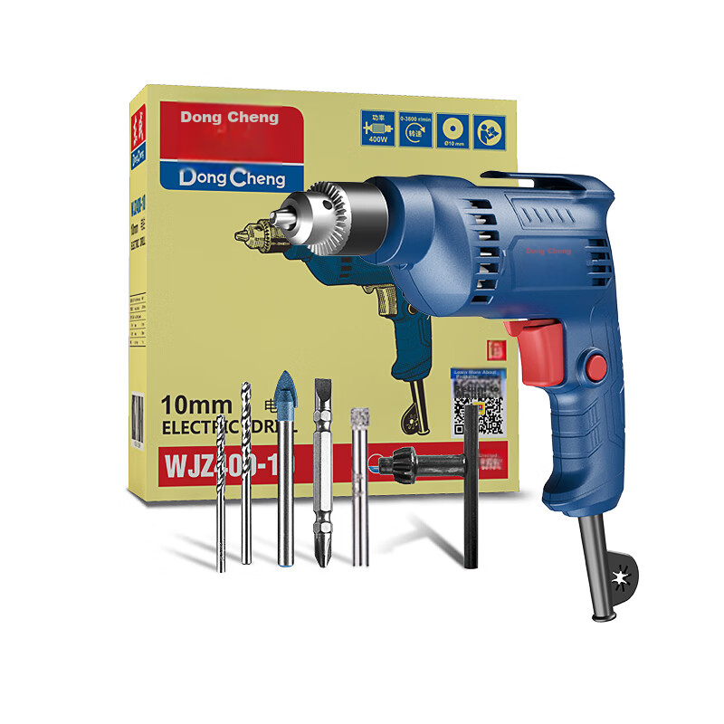 Dongcheng Cordless Drill WJZ400-10 Multi-functional Household Electric Drill Electric Screwdriver Power Tool