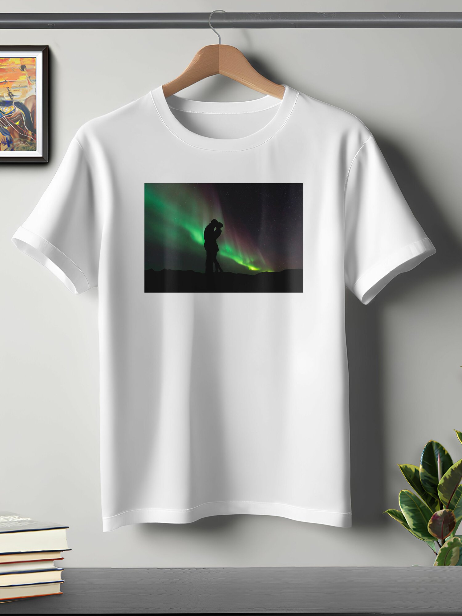 Футболка ONEQ унисекс 40-42 (XXS) размер с принтом День Святого Валентина, белая