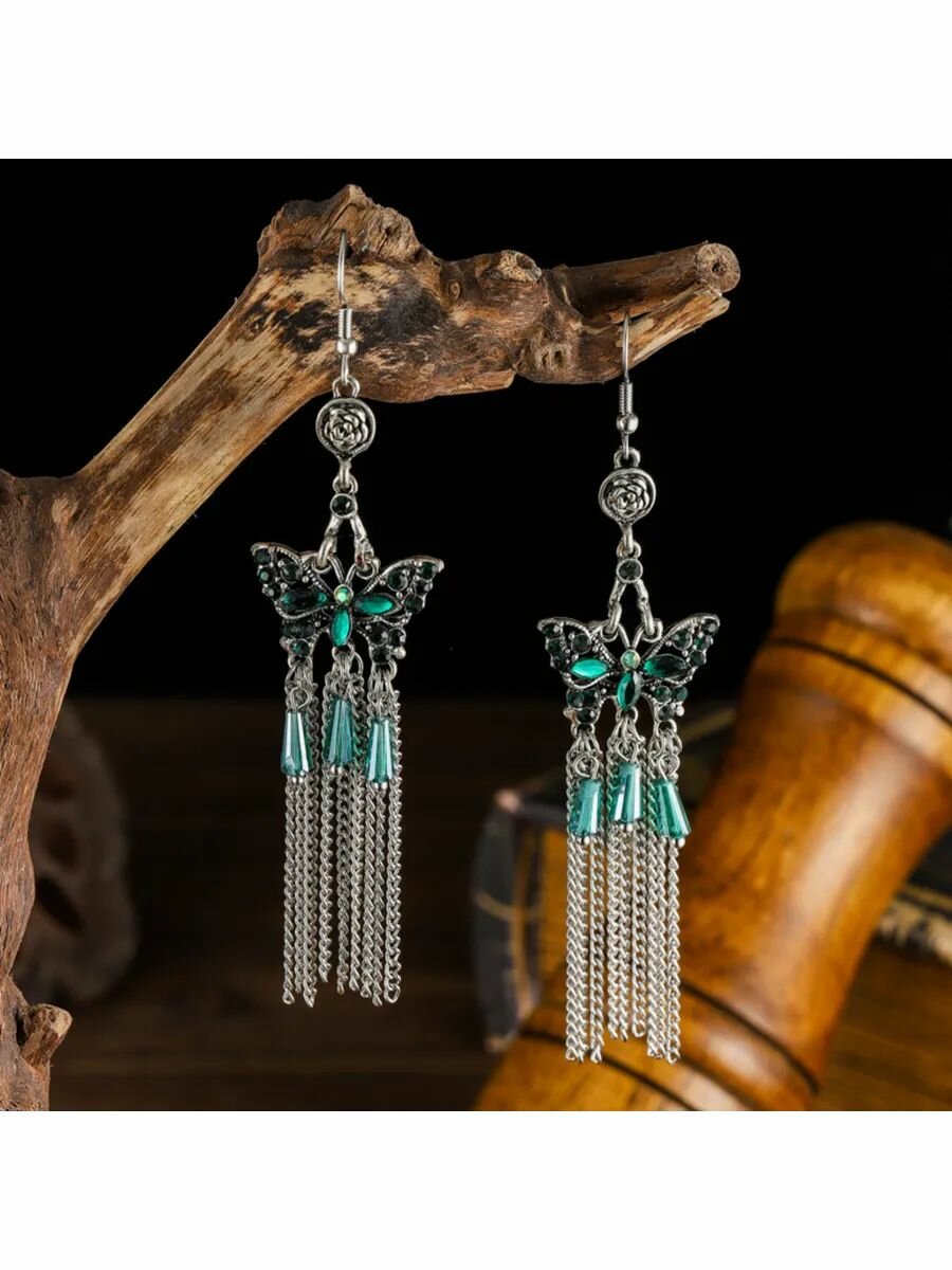 Серьги, искусственный камень