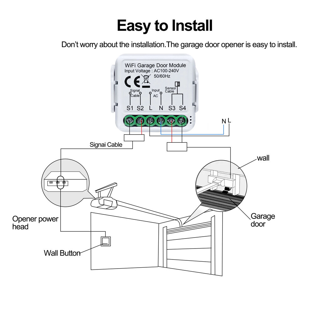 Tuya WiFi контроллер для открытия гаражных ворот