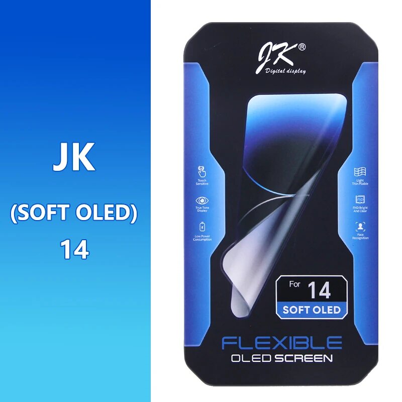 Дисплейный модуль JK SOFT OLED LCD для iPhone XS Max 12 13 14 15 16 16e 17 Pro Max: сенсорный экран и дигитайзер в сборе, замена JK 14 (SOFT)