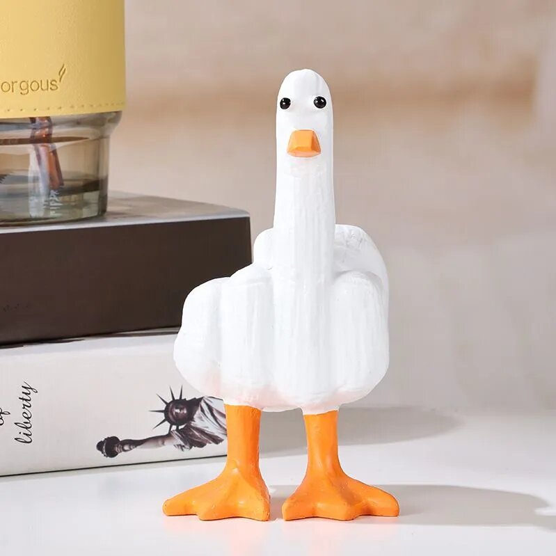 Креативная статуя утки среднего пальца