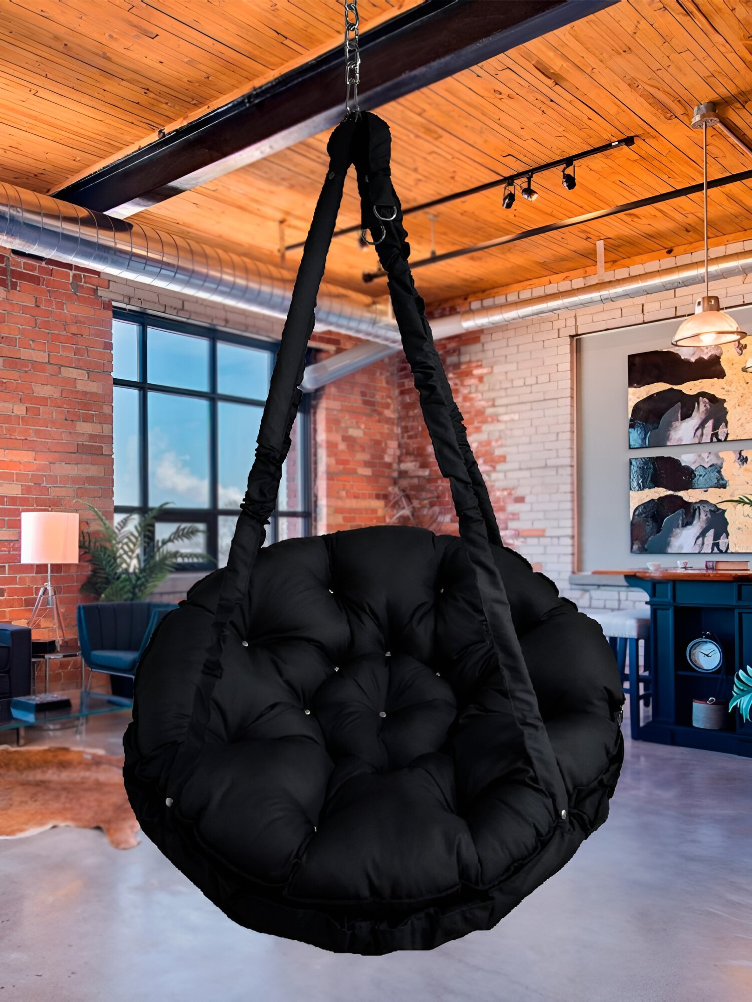 Качели-кресло 100см Mamsi-Papsi, подвесные, металл, ткань Оксфорд,