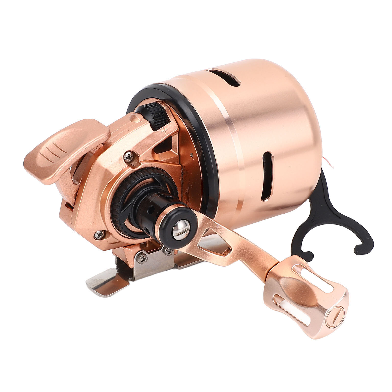 Закрытая рыболовная катушка из меди и нержавеющей стали с автоматическим механизмом сброса лески для рыболовных принадлежностей цвета шампанского и золота