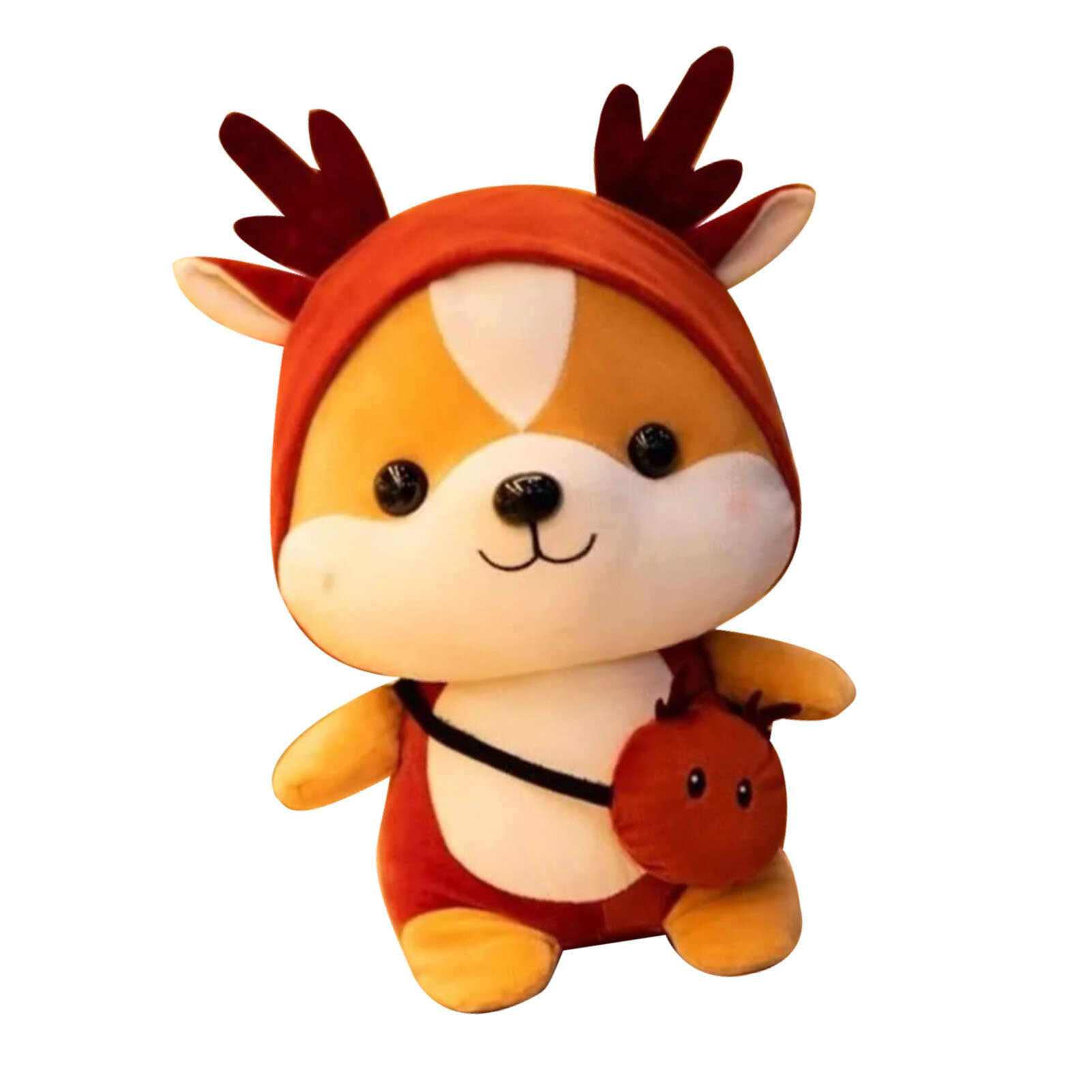 Мультяшная белка, плюшевая игрушка для детей, взрослых, милая, изысканная, мягкая, мягкая игрушка, кукла, украшение для дома, красный