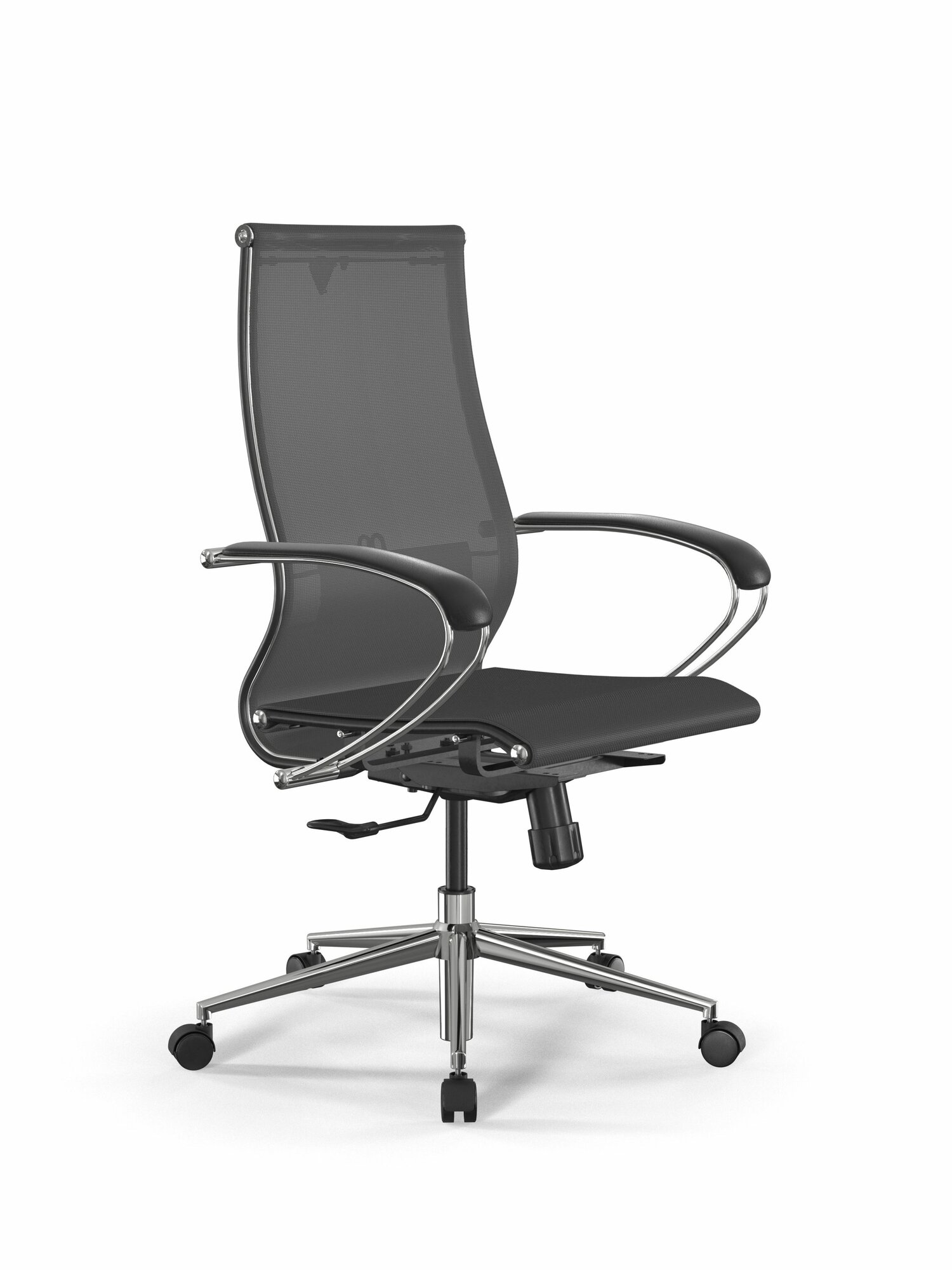 Кресло компьютерное МЕТТА-9/подл.131/осн. Synchro 052 серый