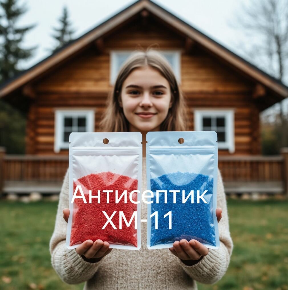 Антисептик ХМ-11 невымываемый антисептик для дерева 3 кг , от плесени, от синевы, от жуков древоточцев, от гнили