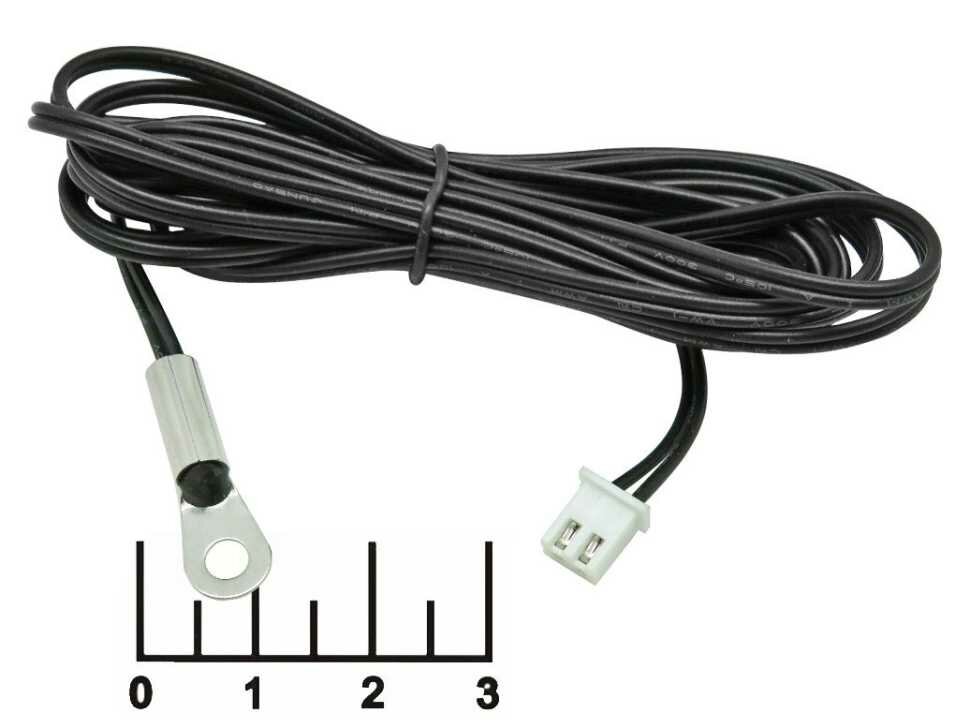 Датчик температуры NTC 100 кОм кабель 2м 2pin