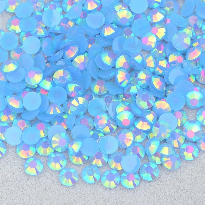 JUNAO Жел.-Розовые Стразы 4/5/6 мм для декорирования ногтей 4mm 500pcs, A56Lt. SapphireAB