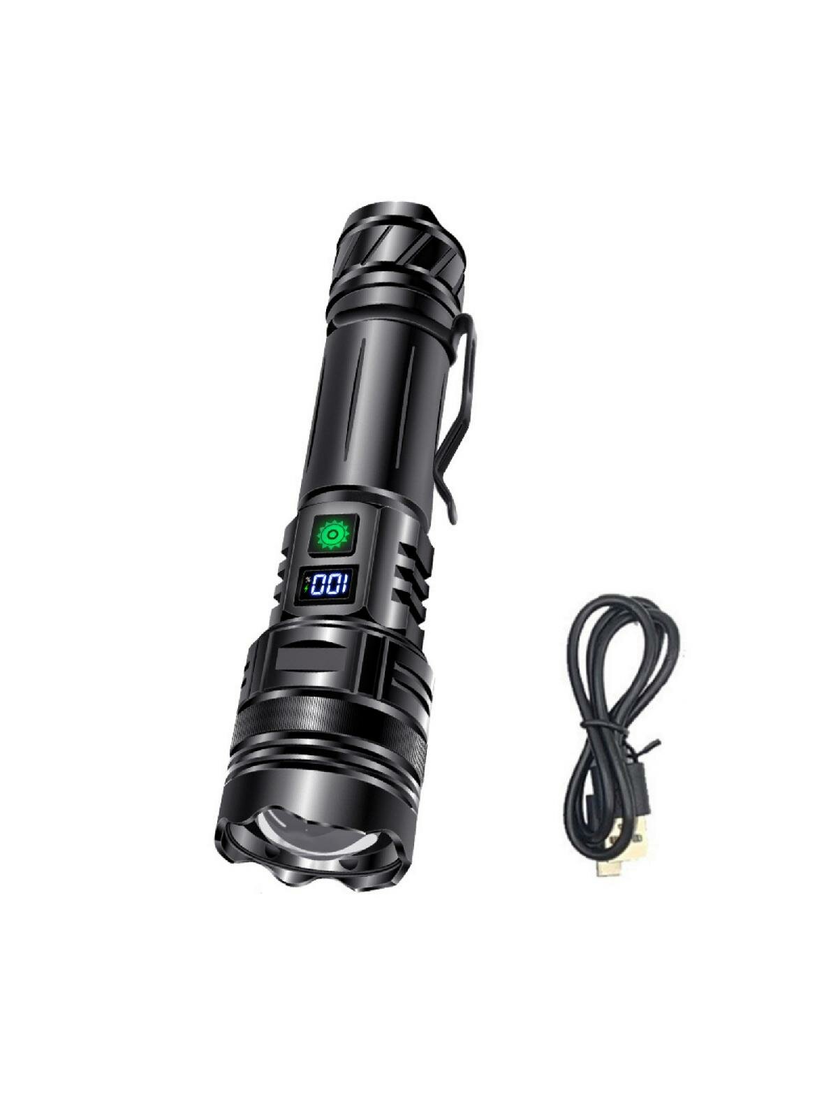 Многофункциональный уличный фонарик Металлическая конструкция Цифровой дисплей батареи