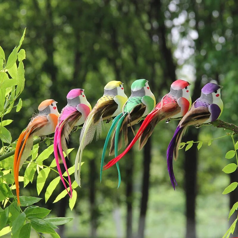 Искусственные попугаи из пенопласта 6 шт. 6pcs E