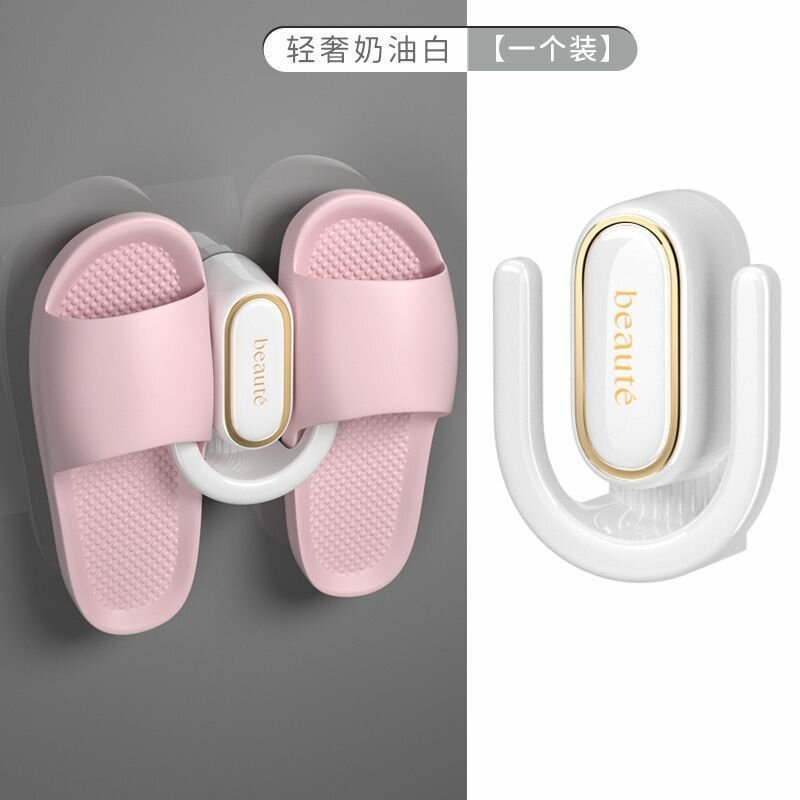 Настенная полка для тапочек в ванной, без сверления, органайзер для обуви, крючок для туалета