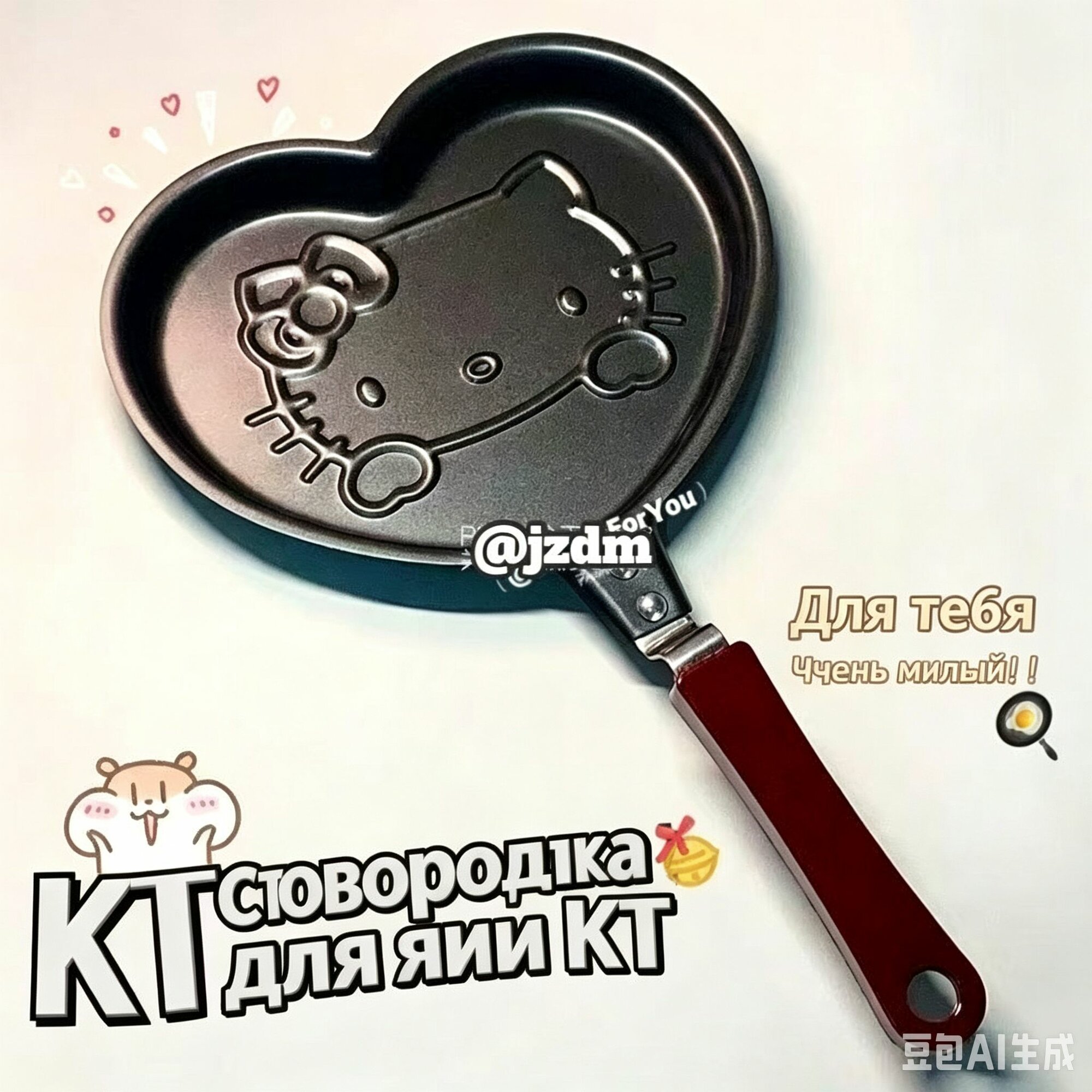 Сковорода для блинов, без крышки, с фиксированной ручкой
