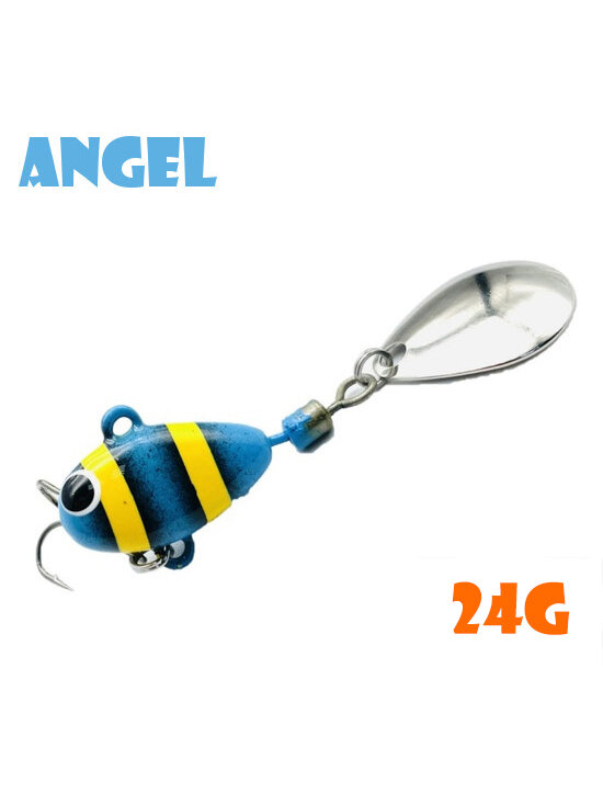 Блесна Тейл-Спиннер для рыбалки Uf-Studio Hurricane 24g #Angel