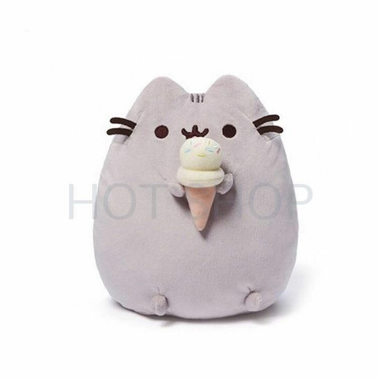 Мягкая игрушка "Pusheen the Cat" (Кот Пушин) с мороженое 15 см