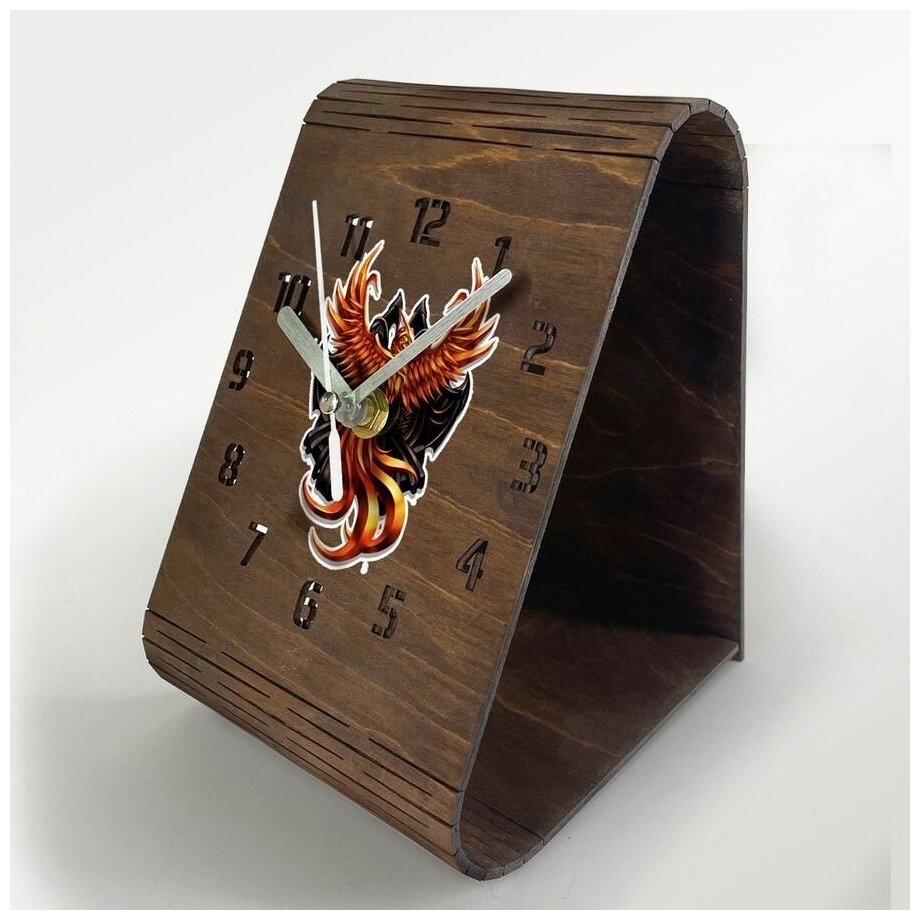 Настольные часы из дерева, цвет венге, яркий рисунок игры Dota 2 - 20