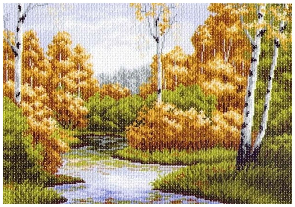 Рисунок на ткани Матренин Посад "Осенняя заводь", 37x49 см