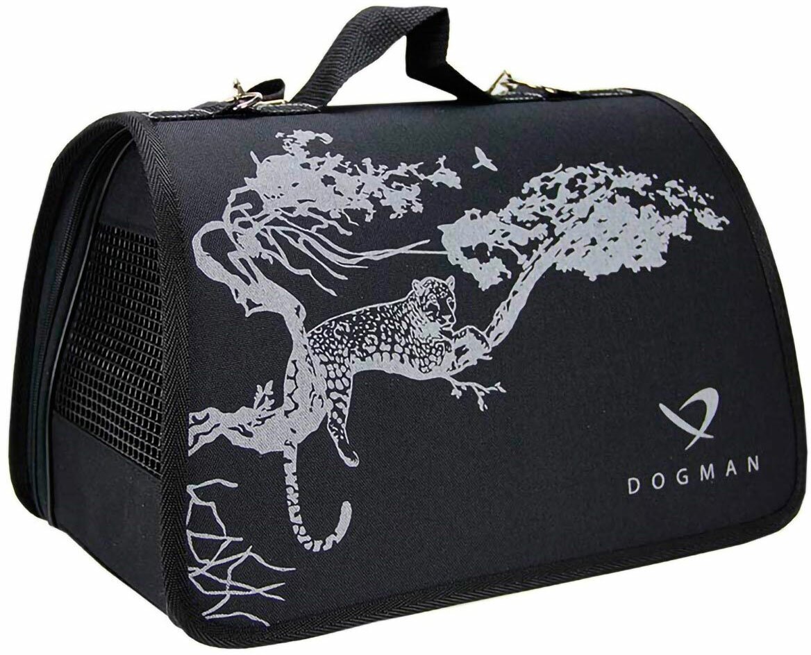 DOGMAN сумка-переноска «Лира сафари» № 4, лето, черная, 49 х 29 х 29 см (1 шт)