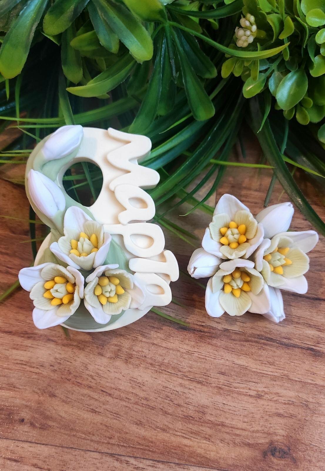 Силиконовая форма для мыла VJ Molds Комплект Восьмерка с подснежниками. Молд для творчества, рукоделия, мыловарения. Фигурка 3Д.