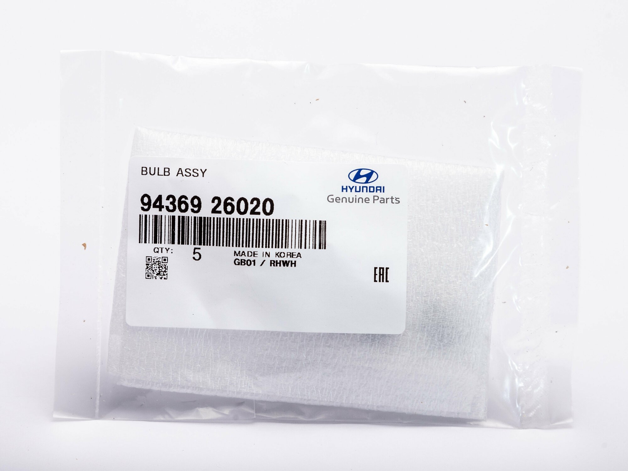 Лампа подсветки приборов 12V 1,4W, HYUNDAI/KIA/MOBIS 9436926020