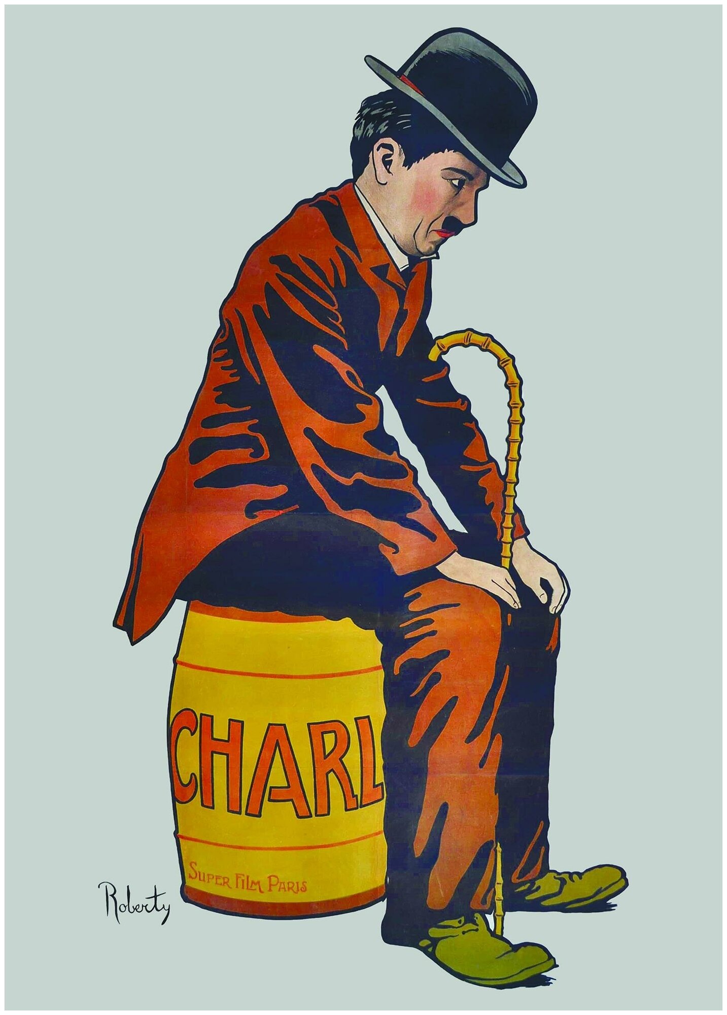 Постер / Плакат / Картина Чарльз Чаплин 40х50 см в подарочном тубусе