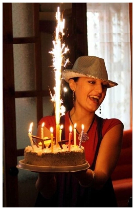 Свеча для торта бенгальская, фонтаны в торт, Касабланка 8 шт, 2 уп, 30 сек.