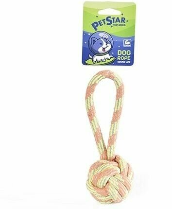 Игрушка веревочная для собак Мяч с ручкой, 18 см, PET STAR 284.1.15129