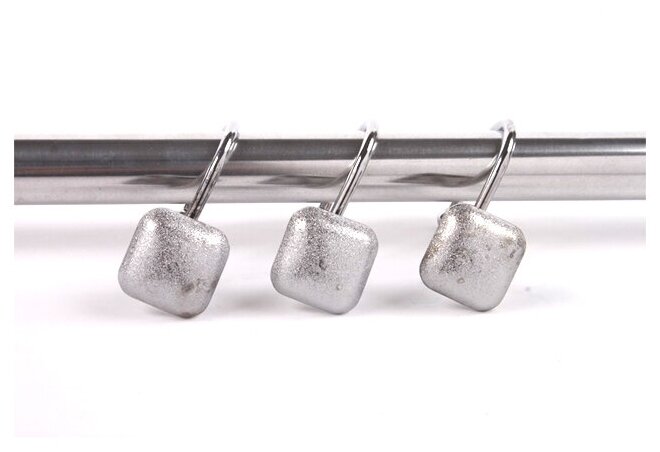 OFELIS Кольца для занавесок с подушечками, набор 12 шт, металл, хромированное покрытие