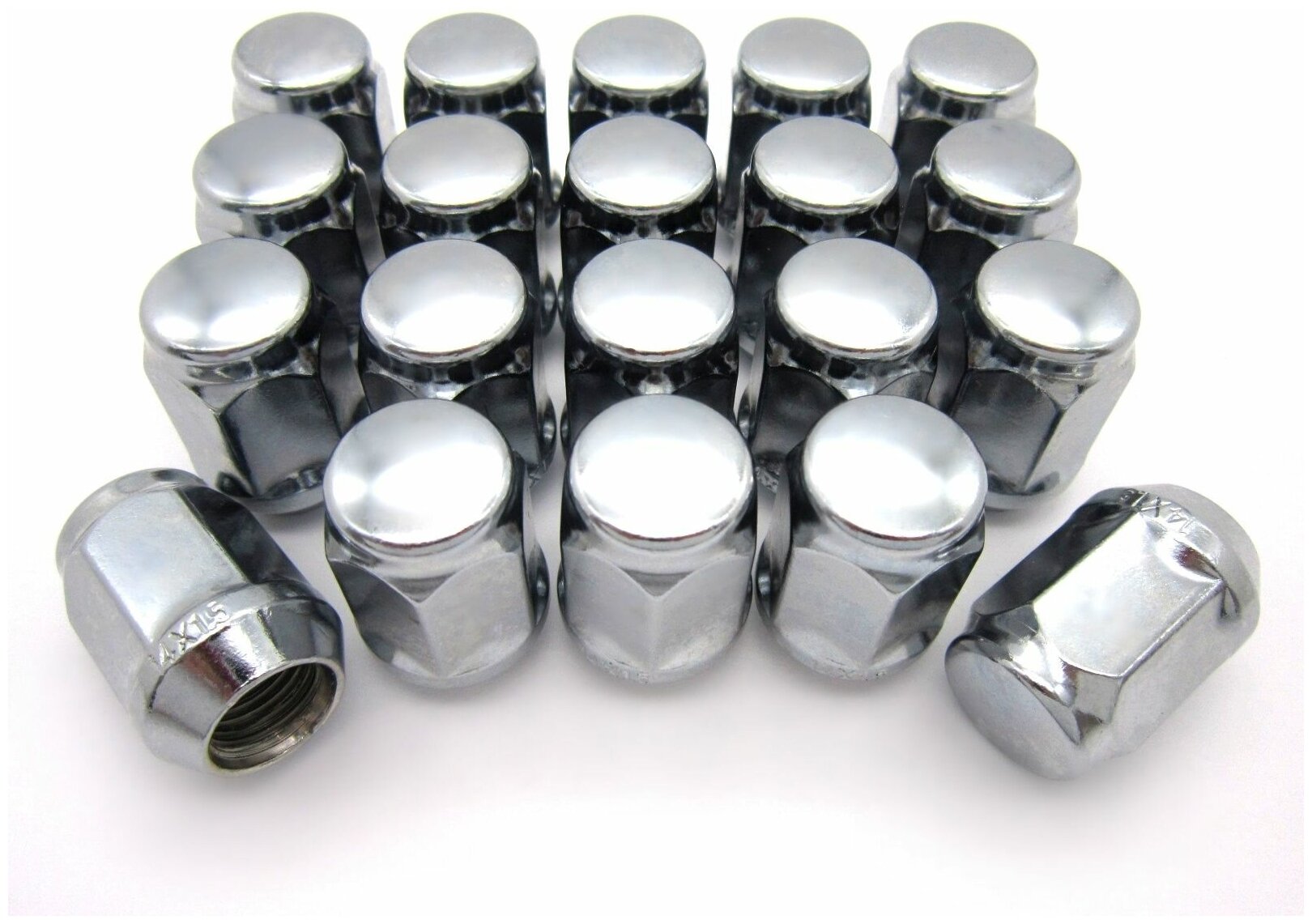 Гайки колесные М14Х1,5 под ключ 21 мм высота 35 мм конус с выступом закрытые 20 шт.