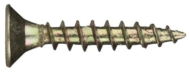 Саморез универсальный 3,0х20 мм желтый потайная головка 25 шт для дерева и металла