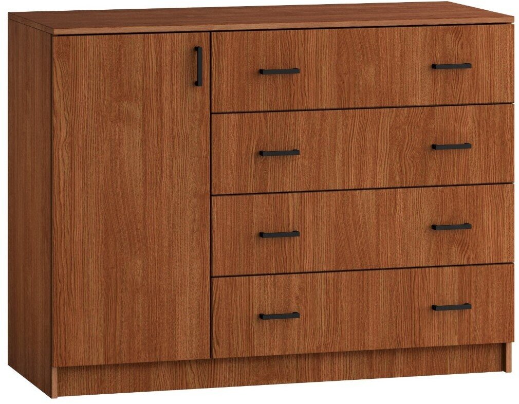 Комод для одежды Бард 3, Легкомаркет, ЛДСП, цвет орех экко, 120х89х40, 4 ящика/дверь