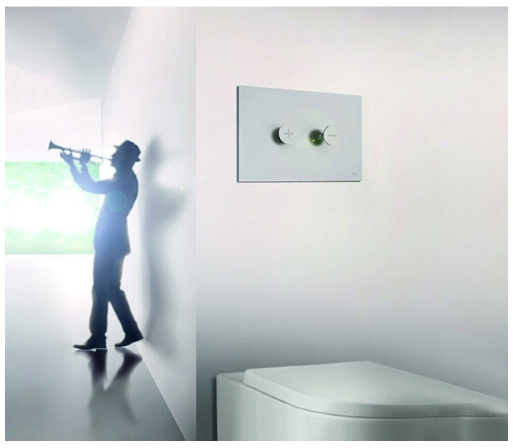 Панель смыва Oli Trumpet, пневм, нерж. сталь, матовый 046198