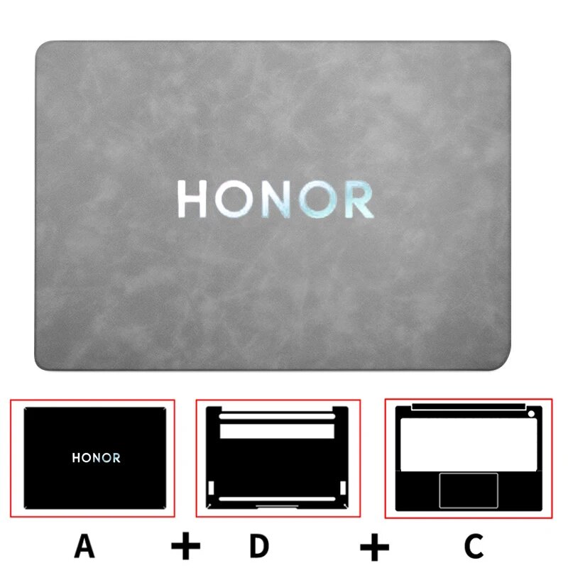 Кожаный чехол для ноутбука Honor MagicBook X14 Pro MagicBook X16 2024, Light gray ACD