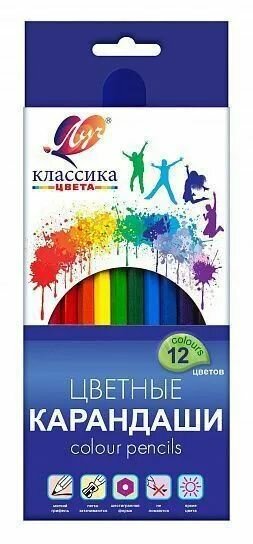 Луч Набор карандашей, вид карандаша: Цветной, 12 шт.