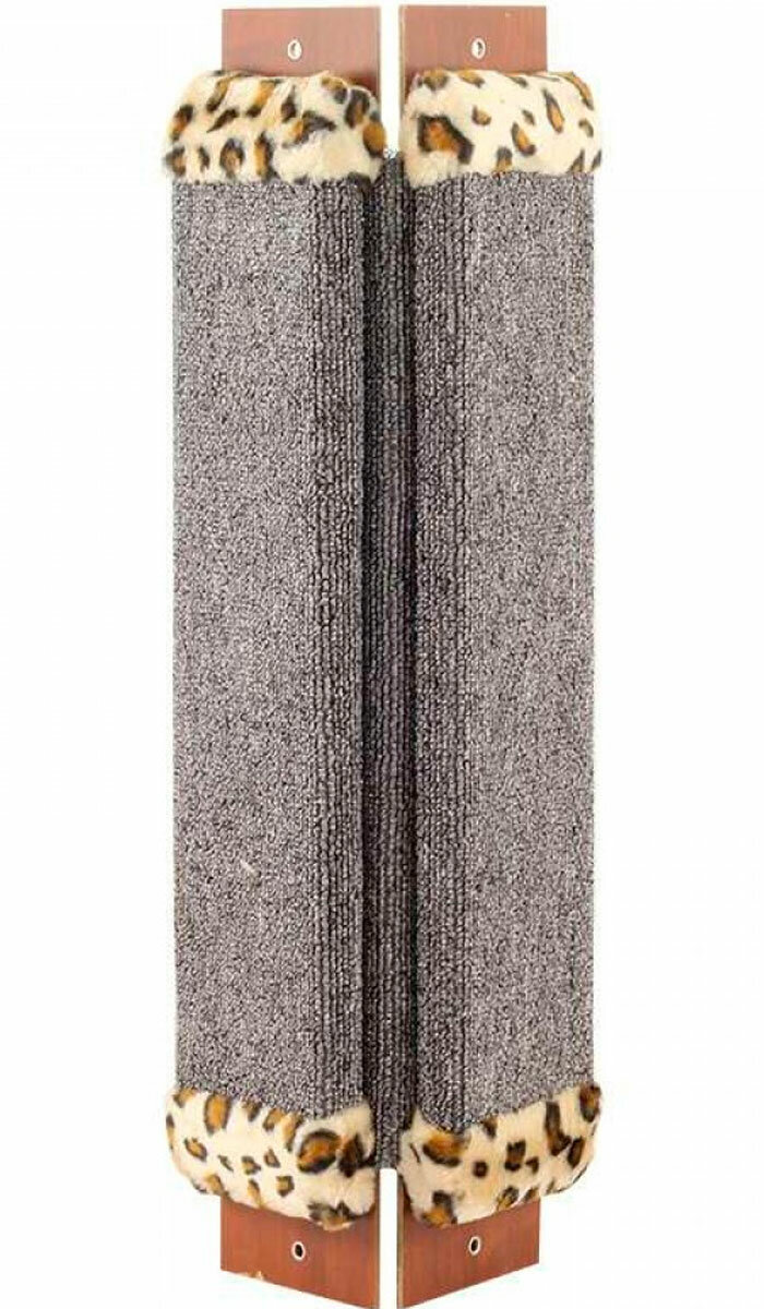 Когтеточка Gamma №2 угловая ковролин оторочка мех 24 х 3 х 57 см (1 шт)