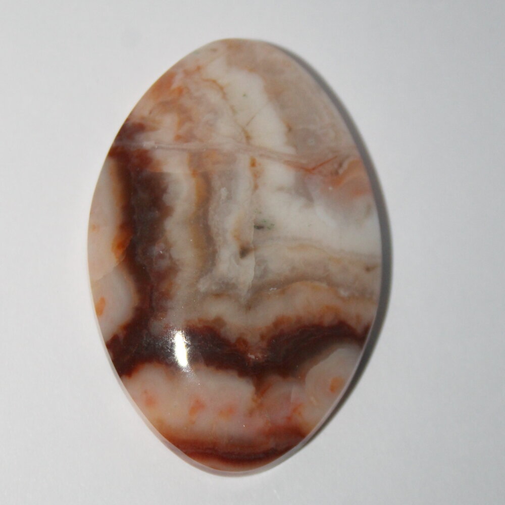 Агат переливт кабошон, натуральный камень, 44х30х3 мм, Урал, "True Stones"