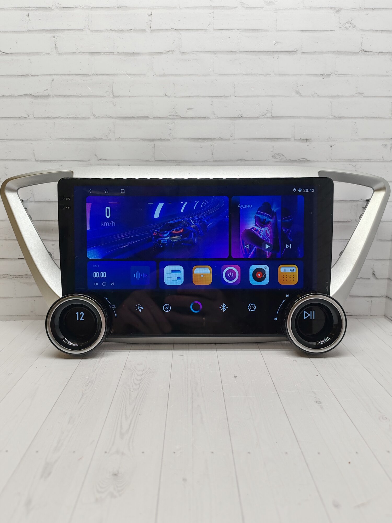 Магнитола андроид с крутилками для Hyundai Solaris-2 2017-20г; Accent 2017-22г/ 4+64гб/Android-Auto/CarPlay