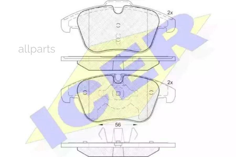 ICER 181886 Колодки тормозные