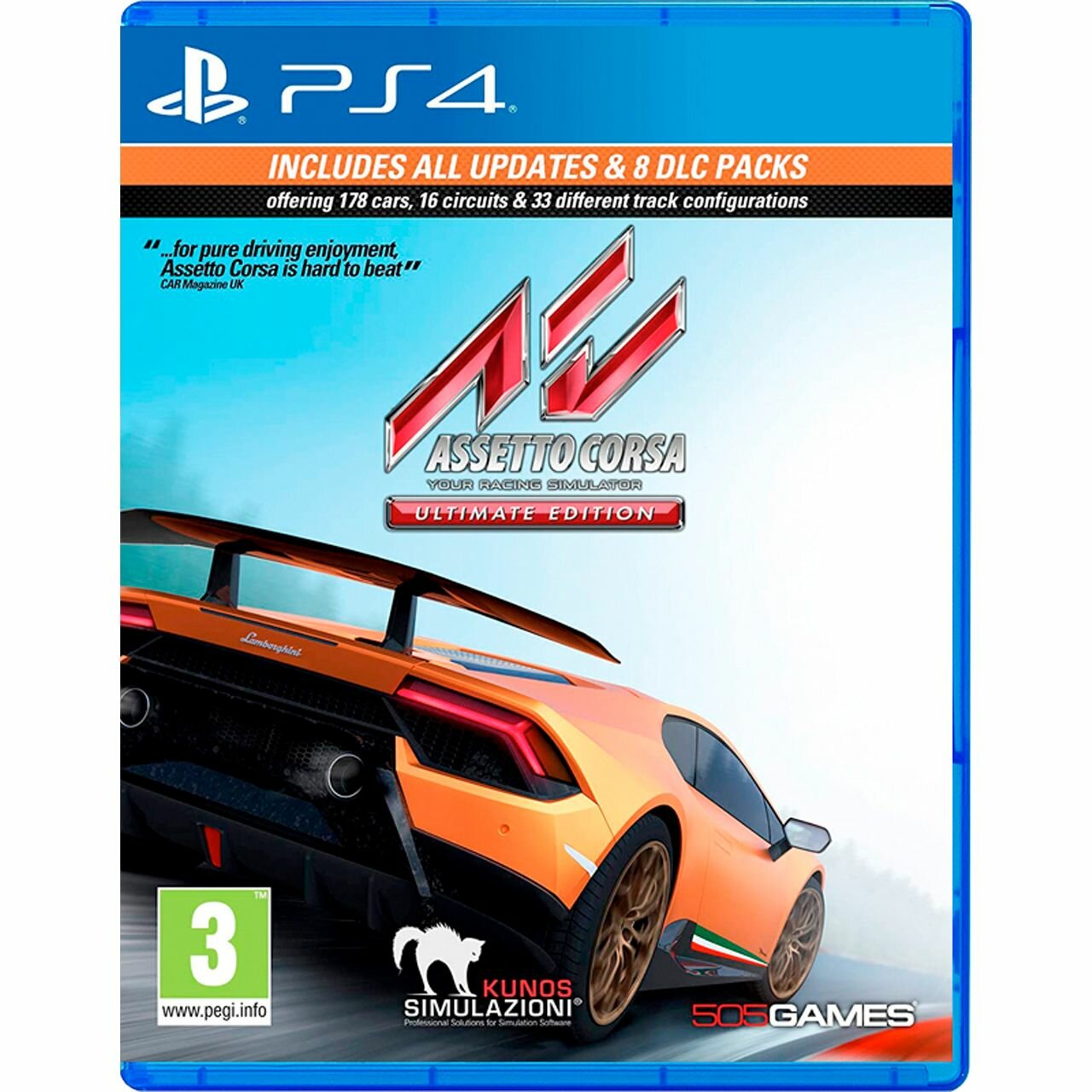 Игра Assetto Corsa. Ultimate Edition (русские субтитры) для PS4