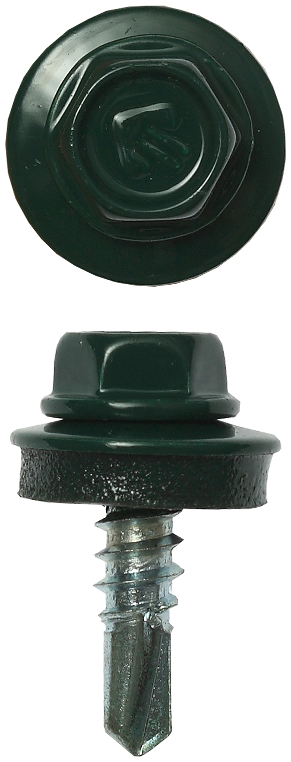 ЗУБР СКМ 6005, 25 х 5.5 мм, зелёный насыщ, 420 шт, кровельный саморез, Профессионал (4-300315-55-025-6005)