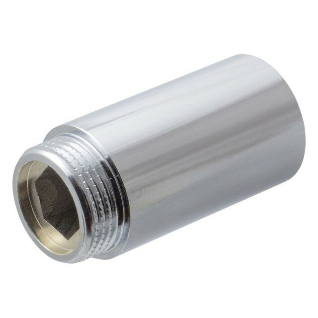 Удлинитель 3/4 в 50 мм латунь хромированная резьба для сантехники, соединение