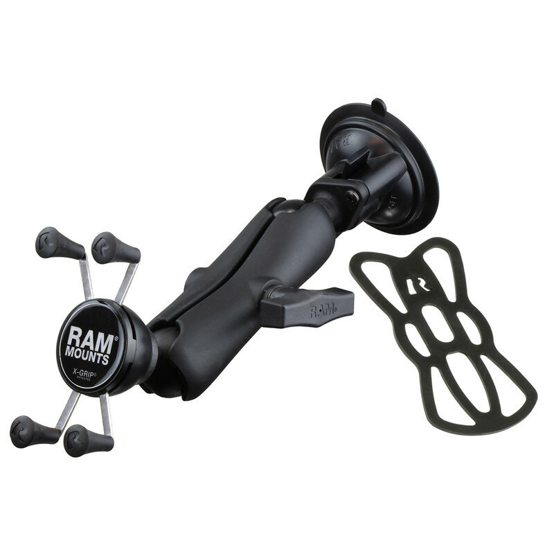 RAM-166-UN7U усиленное автокрепление RAM X-Grip для 4"-5,5" смартфонов, муфта 140 мм шары 38 мм(1,5")