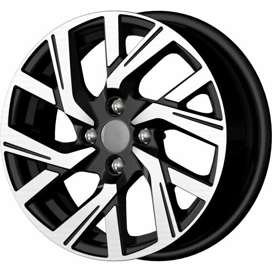 Диск K&k КС1030 6x15/4x98 D58.5 ET35 алмаз чёрный