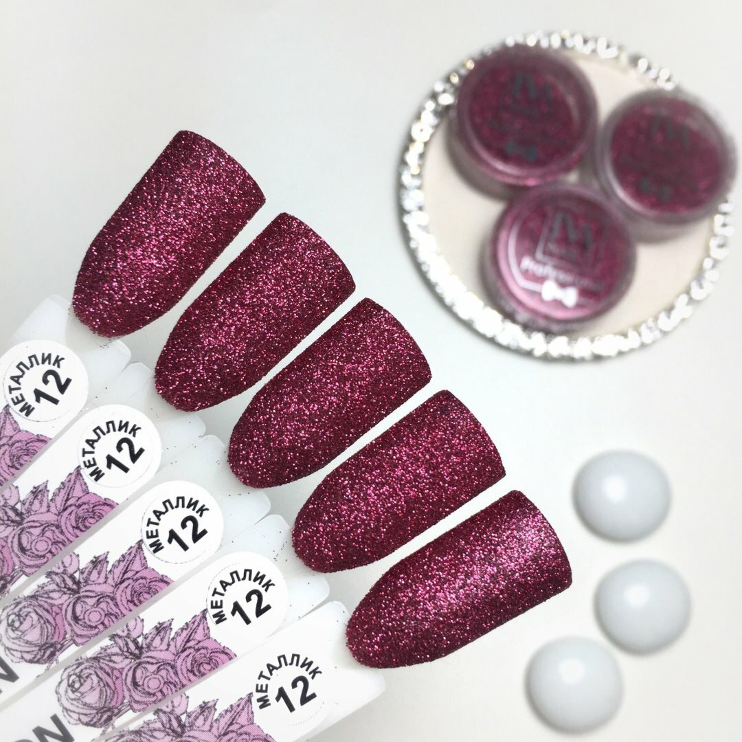 Втирка для дизайна Металлик IVA NAILS №12